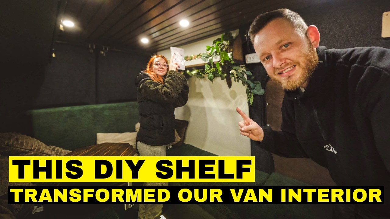 DIY Van Shelf Build | The Coolest Addition to Our Camper! | VAN BUILD ...
