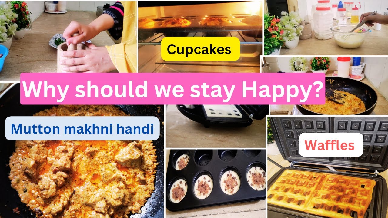 Easy Mutton makhni handi recipe|| Waffles at home || Cupcakes|| easy ...