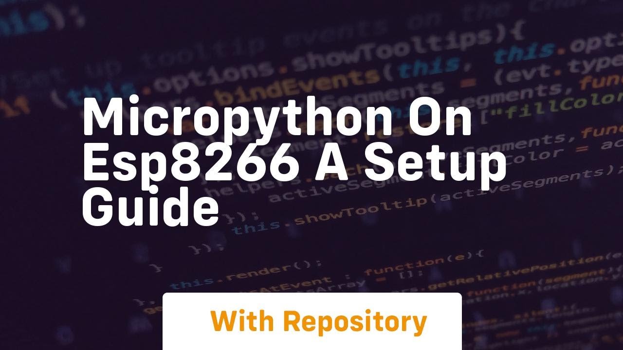 Micropython on esp8266 a setup guide - YouTube