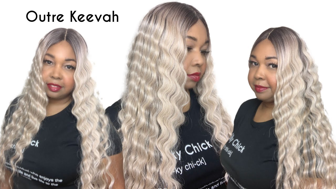 BLONDE CRIMPS| Outre Keevah Wig Review - YouTube