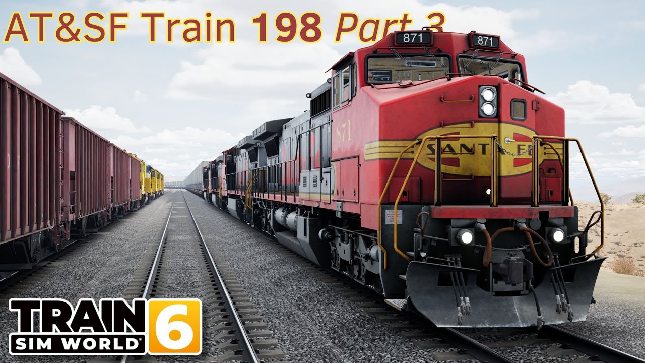 AT&SF Train 198 Part 3 - Cajon Pass - C40-8W - Train Sim World 6 - YouTube