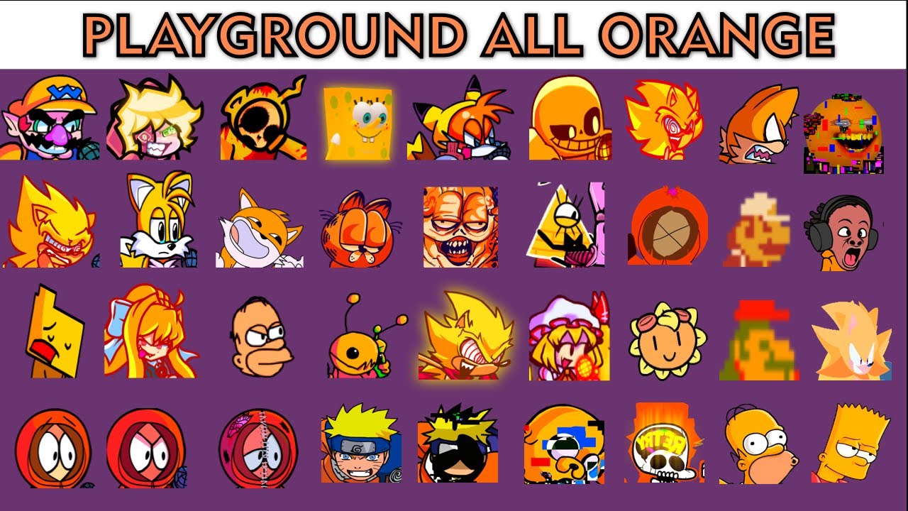 FNF Character Test | Gameplay VS My Playground | ALL Orange Test - YouTube