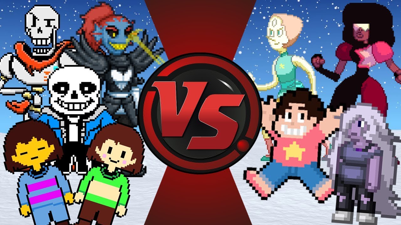 UNDERTALE vs STEVEN UNIVERSE! (Pearl vs Undyne, Frisk vs Steven, Sans ...