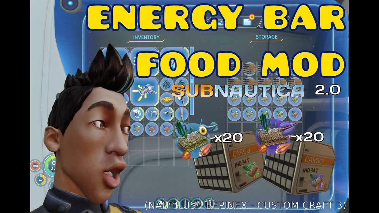 SUBNAUTICA NEW CUSTOM FOOD RECIPES FOR CUSTOM CRAFT 3 MOD (NAUTILUS ...
