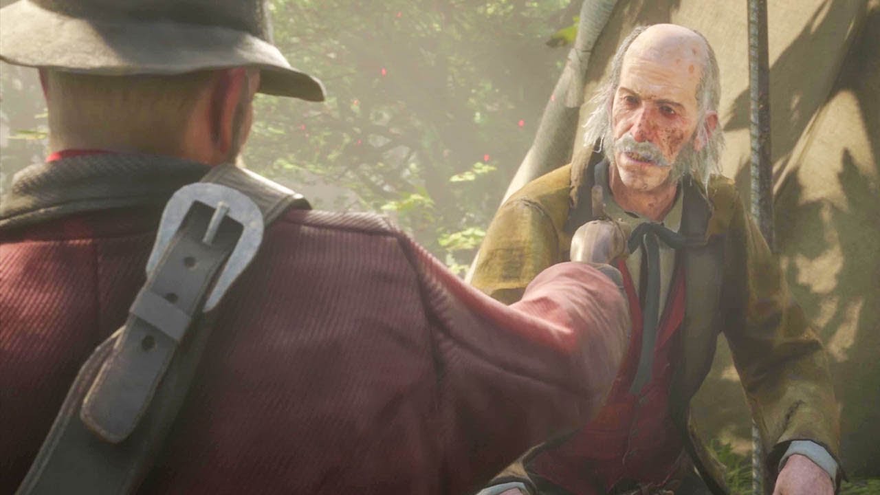Red Dead Redemption 2 - Getting Watch, Ledger, Pistol For Old Drunk ...