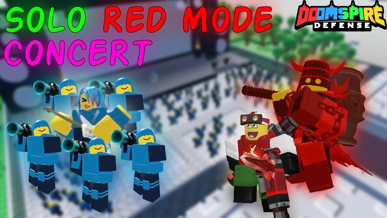 Solo Red Mode on Concert | Doomspire Defense Roblox - YouTube