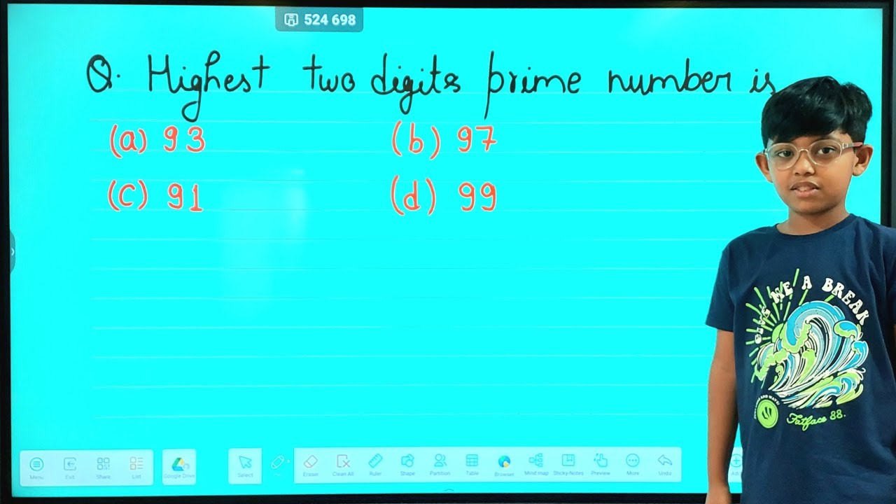Highest two digits prime number is - YouTube