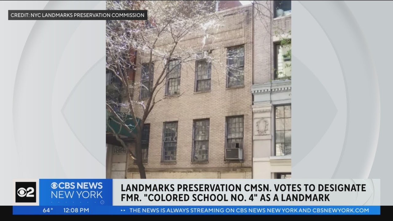 Former "Colored School No. 4" designated NYC landmark - YouTube