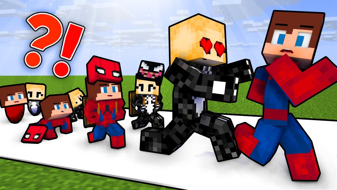 JJ Spider Man and Venom Girl Love Life Cycle - Maizen Minecraft Animation with Mikey - YouTube