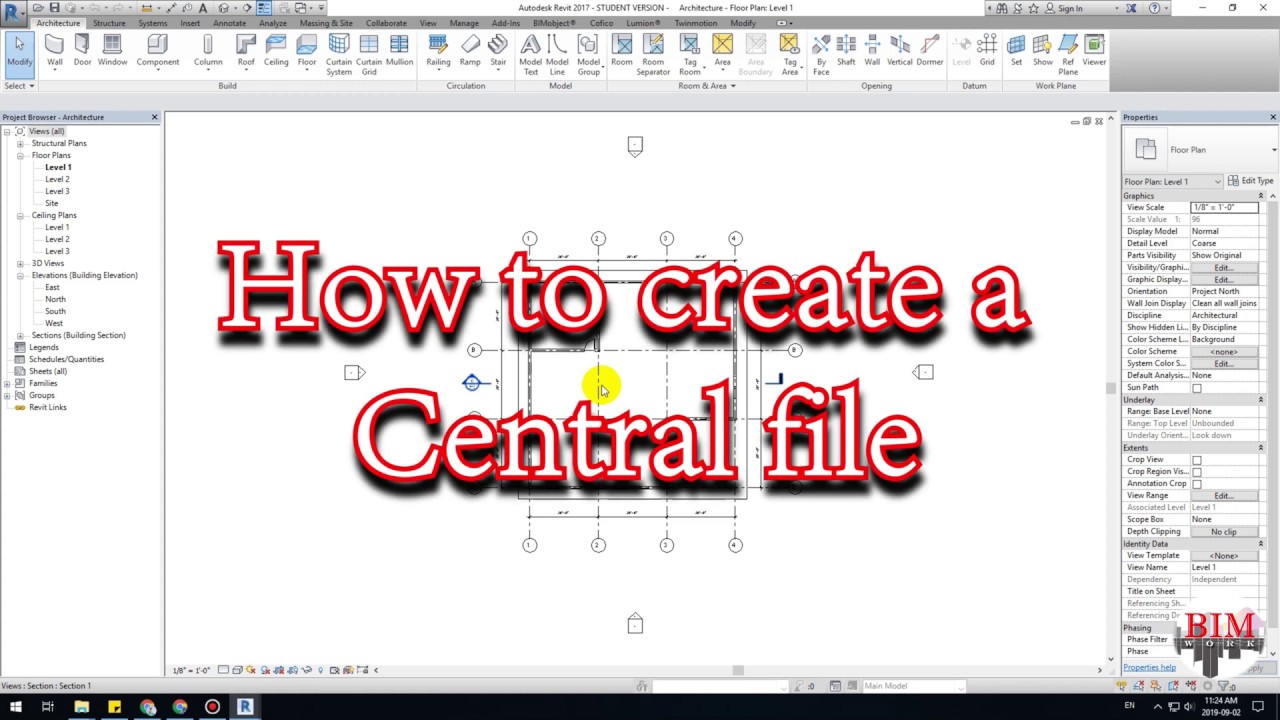 Lesson 03 - How to create a central file - YouTube
