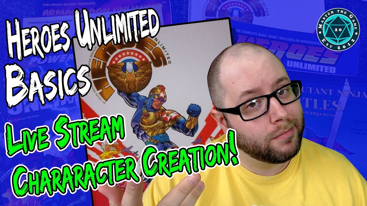 Palladium Books Heroes Unlimited Character Creation Live! - YouTube
