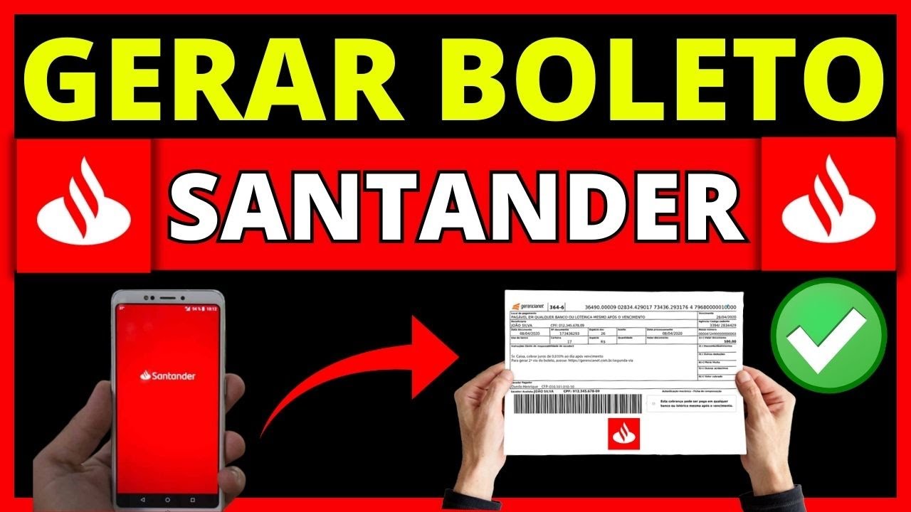 Como Gerar Boleto Santander Pelo Aplicativo - YouTube