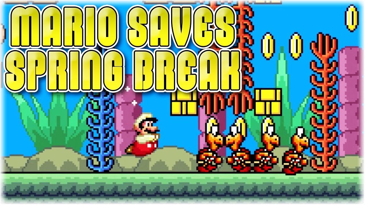 Mario Saves Spring Break - Super Mario World Romhack Walkthrough - YouTube