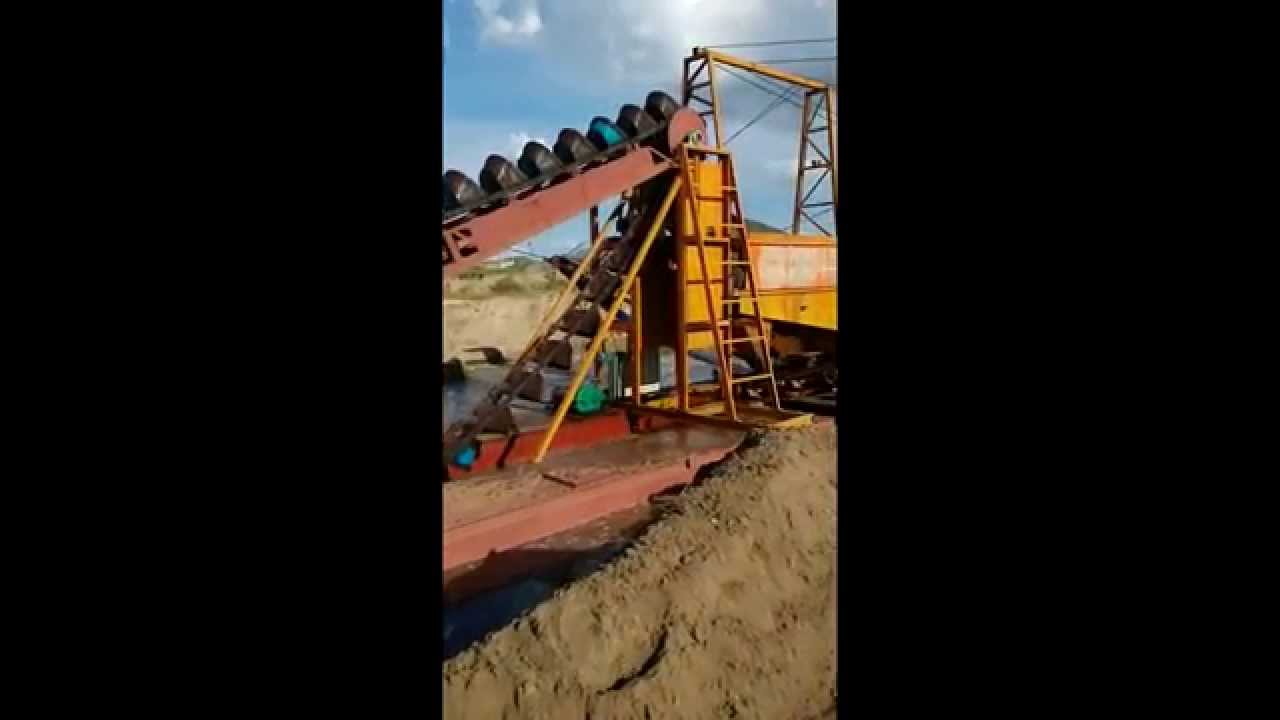 Bucket ladder sand dredger with waterwheel sand wash machine-(skype ...