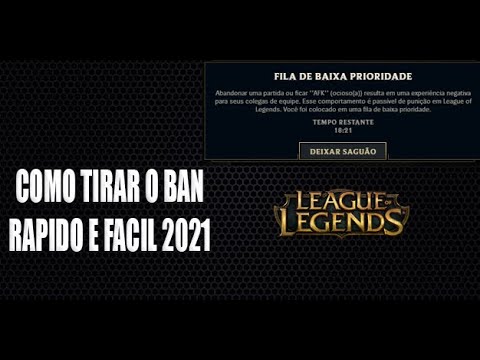 COMO TIRAR O BAN DE 20 MINUTOS 2021 (LEAGUE OF LEGENDS) - YouTube