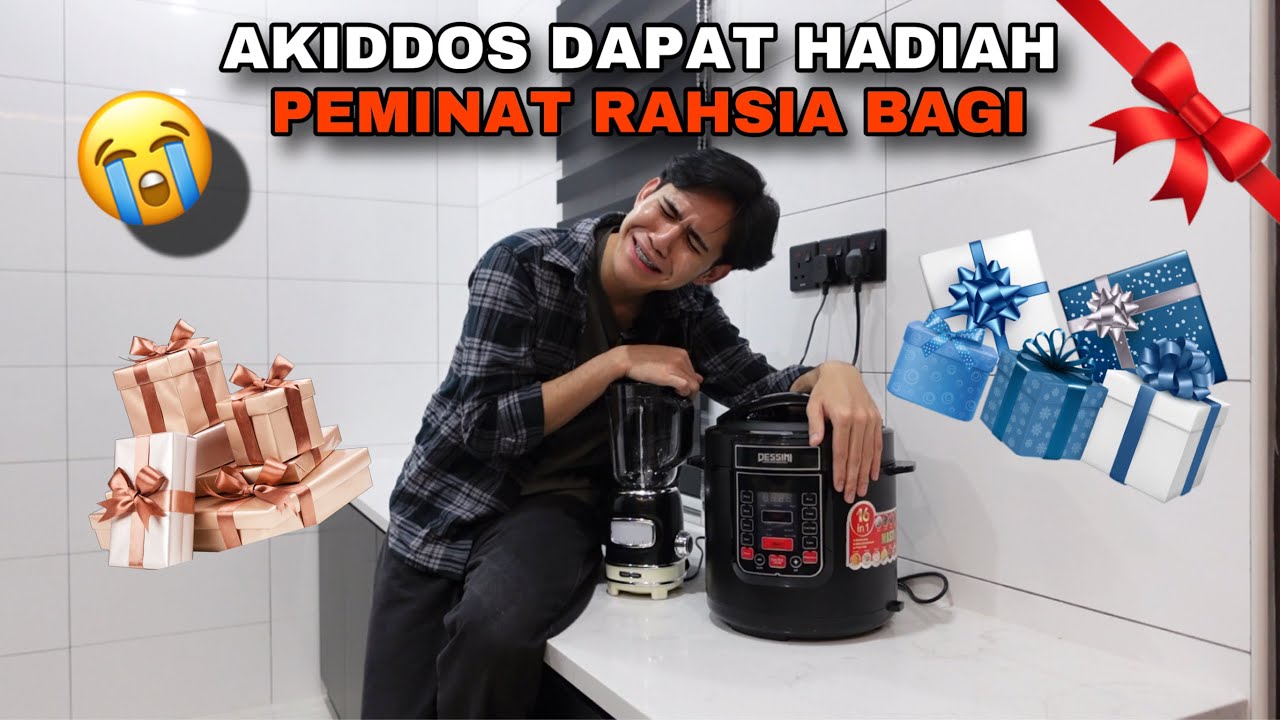 AKIDDOS DAPAT HADIAH 😭 PEMINAT RAHSIA BAGI BARANG RUMAH 😍 - YouTube