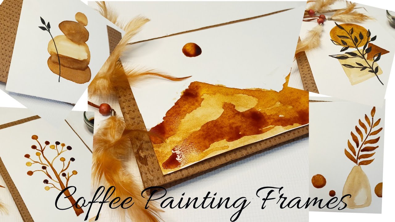 5 Beautiful Abstract Coffee painting Frames | Boho Abstract wall decor ...