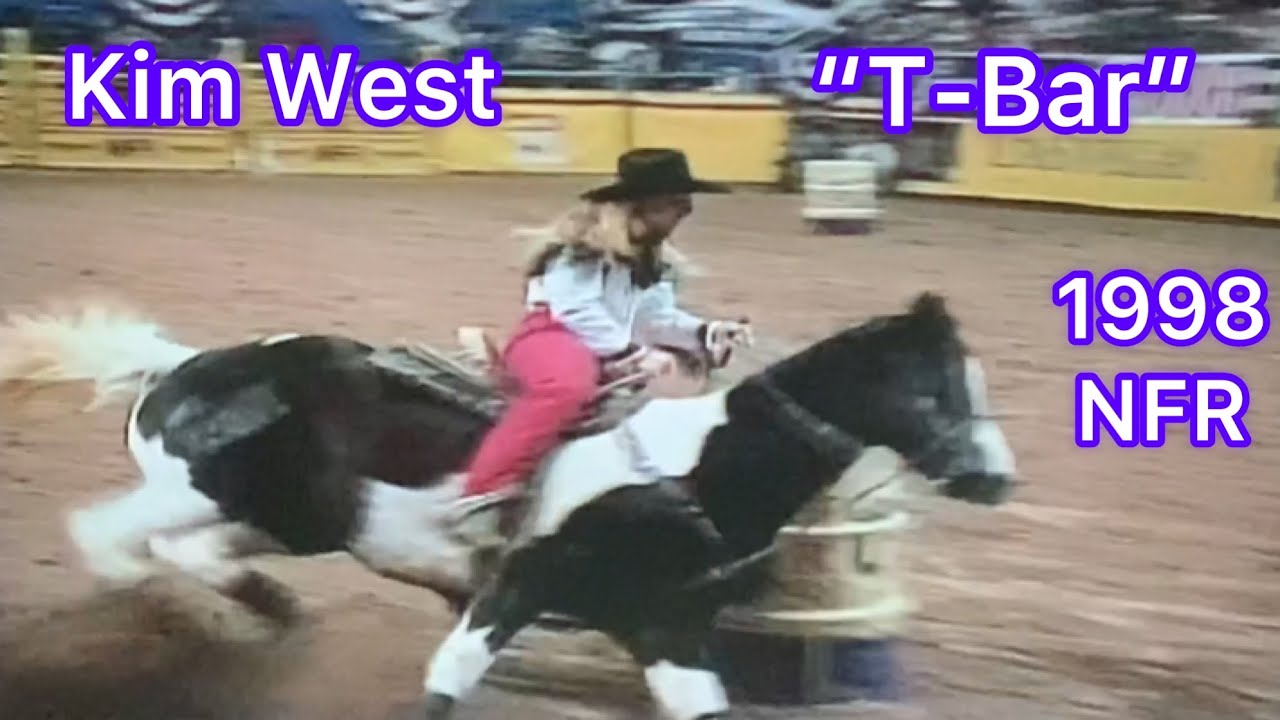 Kim West & "T-Bar" 1998 National Finals Rodeo Barrel Racing - YouTube