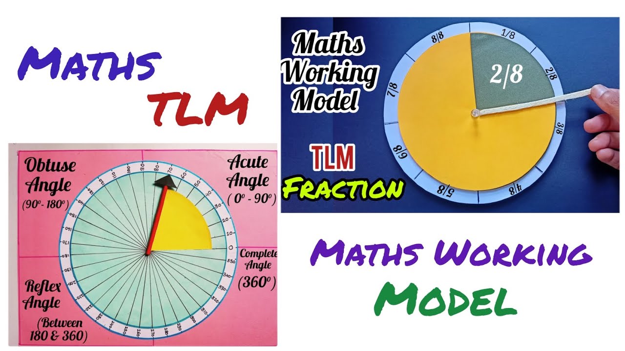 2 Easy Maths Working Model For Exhibition/Fraction TLM/Angles Working ...