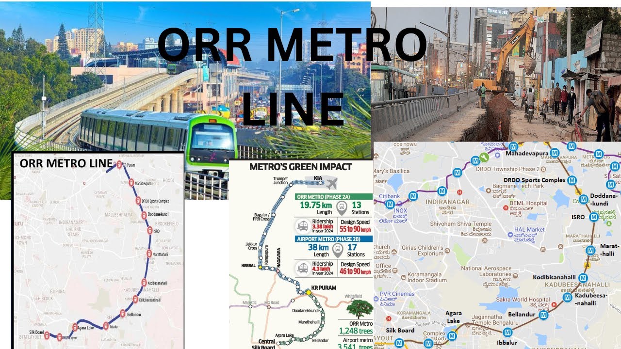 ORR Metro || Bangalore Outer Ring Road Metro || K R Puram to Silkboard || out ring road ...