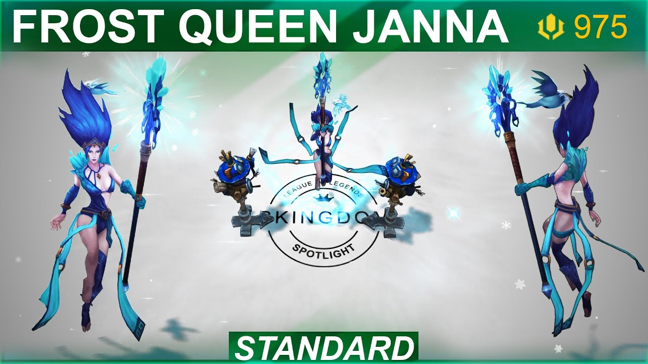 Frost Queen Janna Skin Spotlight | SKingdom - League of Legends - YouTube