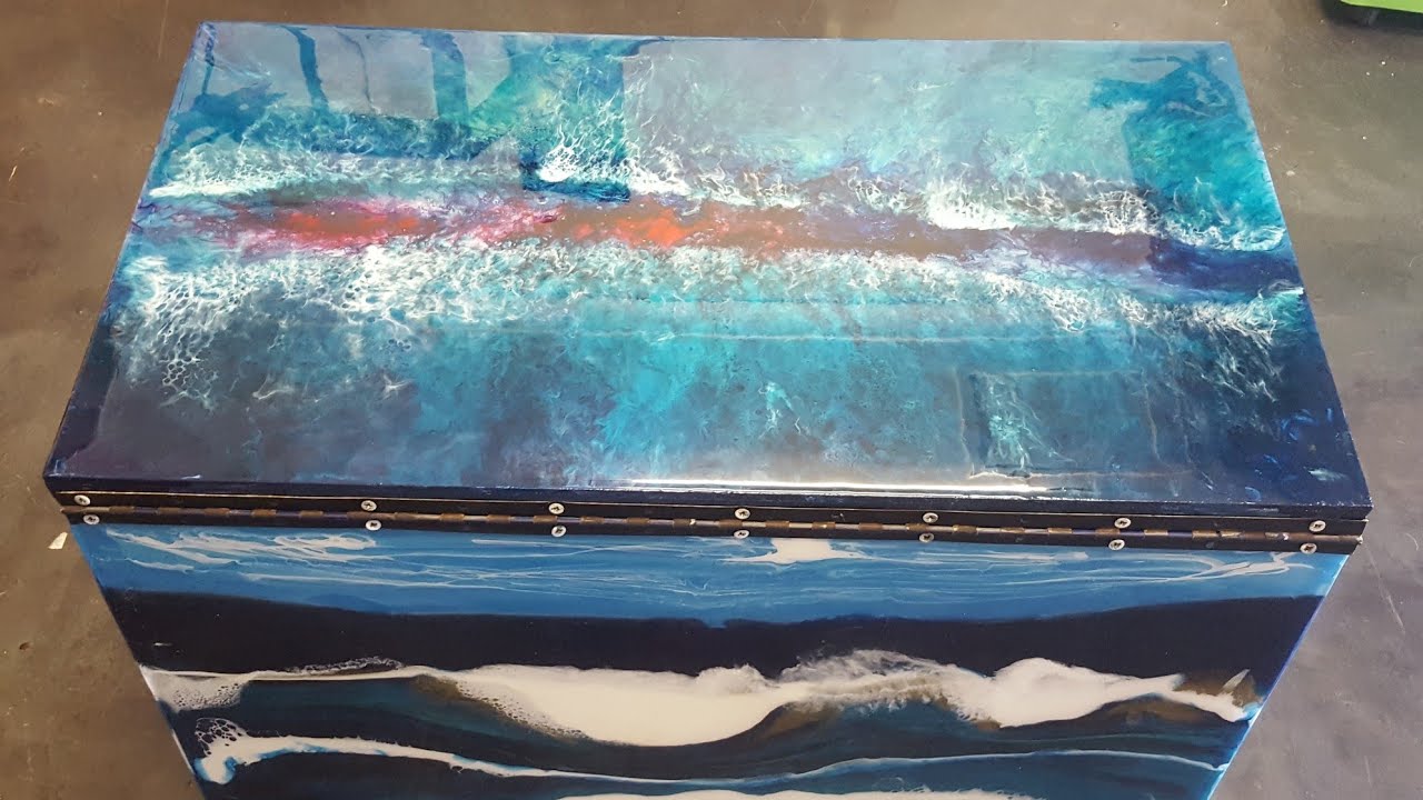 Resin Art/ Final Stage of my Box Restoration with Platinum Super Coat ...