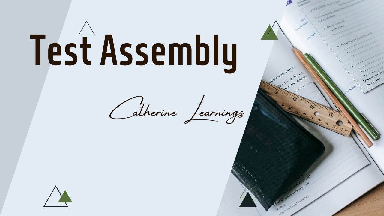 Administering the Test | Test Assembly | Reproduction of Test - YouTube