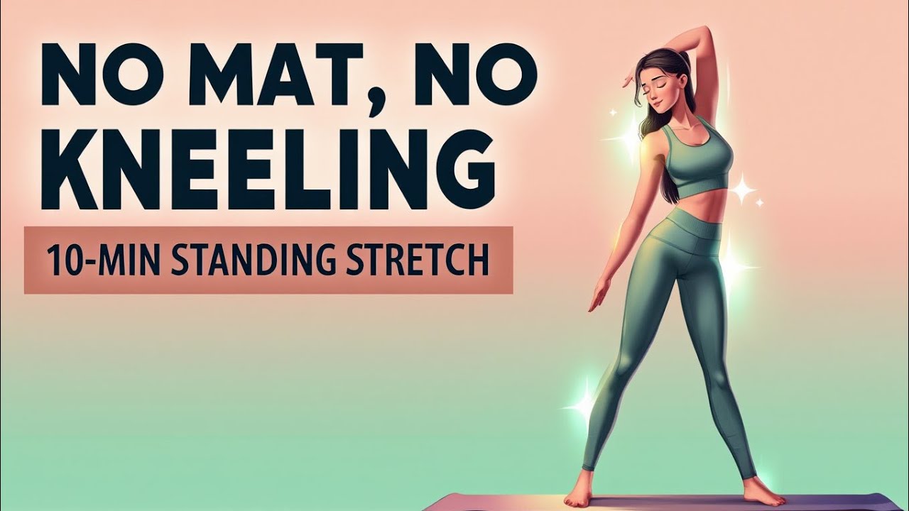 NO MAT, NO KNEELING: 10-Min Standing Stretch for Super Tight Bodies ...
