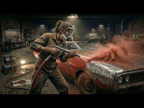 Rusty Car Full Body Painting Restoration | AI Satisfying 4K