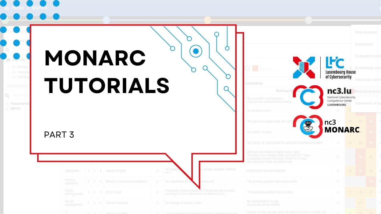 MONARC Tutorial - Part 3 - YouTube MONARC Tutorial - Part 3 - YouTube