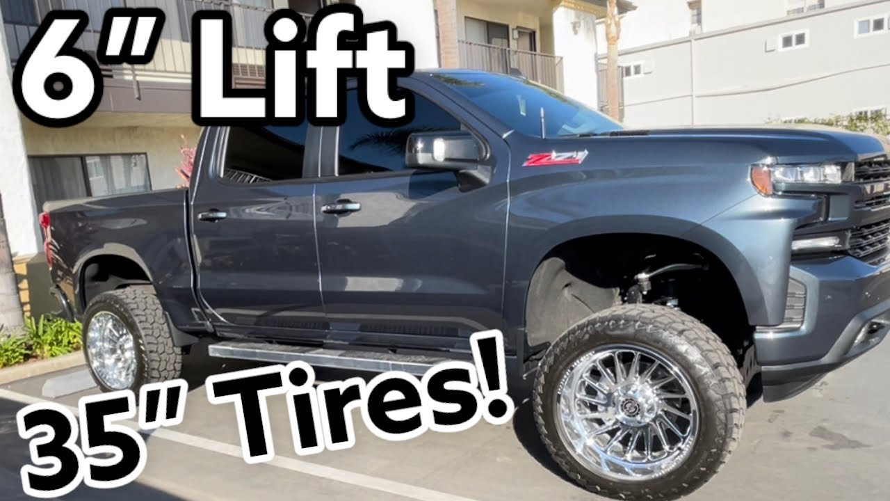 2021 Chevy Silverado 1500 6” Lift kit with 22x10 wheels 35x12.50x22 ...