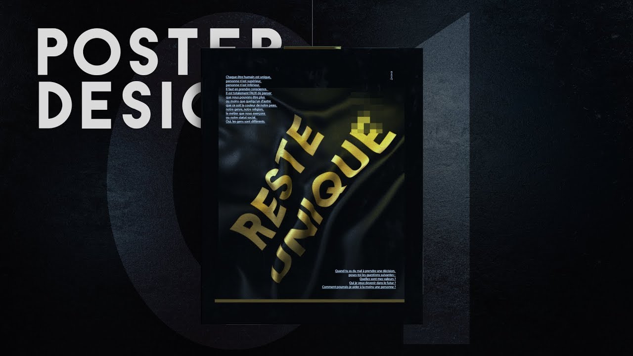 Comment créer un poster avec C4D | C4D poster design | EP 01 - YouTube