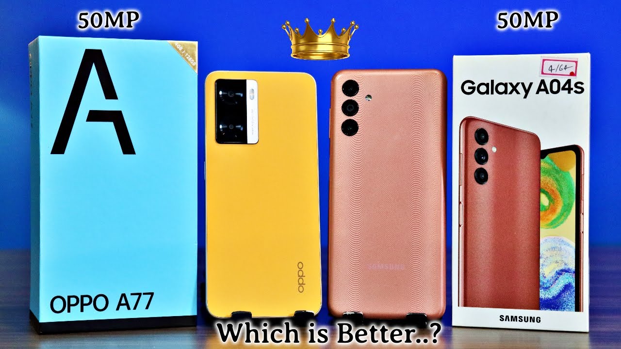 Samsung Galaxy A04s vs OPPO A77 🔥5000mAh 😍 15W vs 33W Fast Charging ⚡ ...