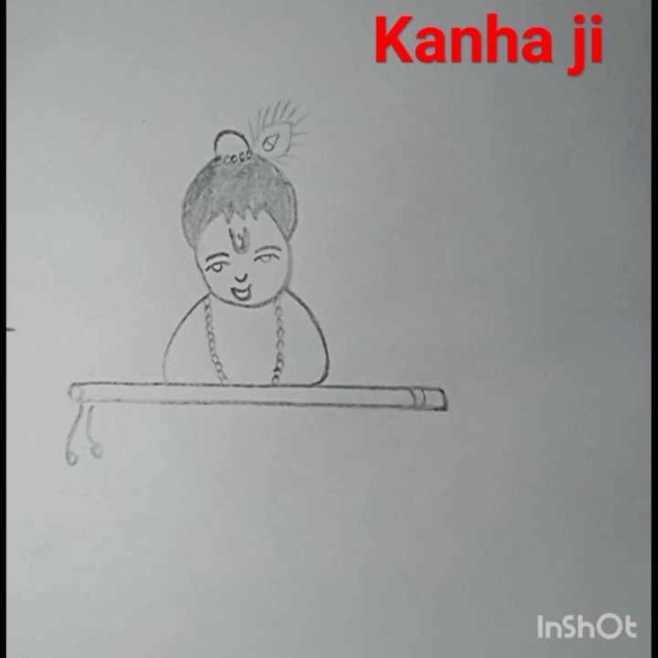 how to draw kanha ji easy #shorts video - YouTube