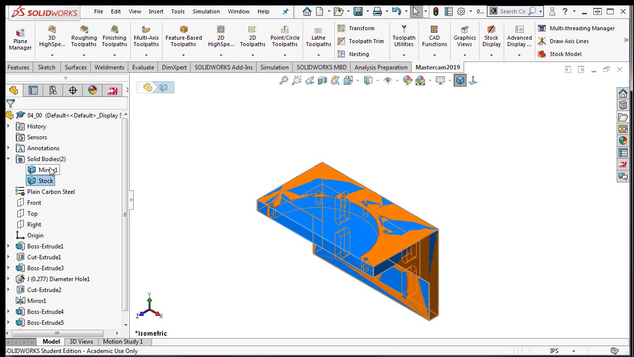 12 - Mastercam for SolidWorks - Introduction to Contour Toolpaths - YouTube