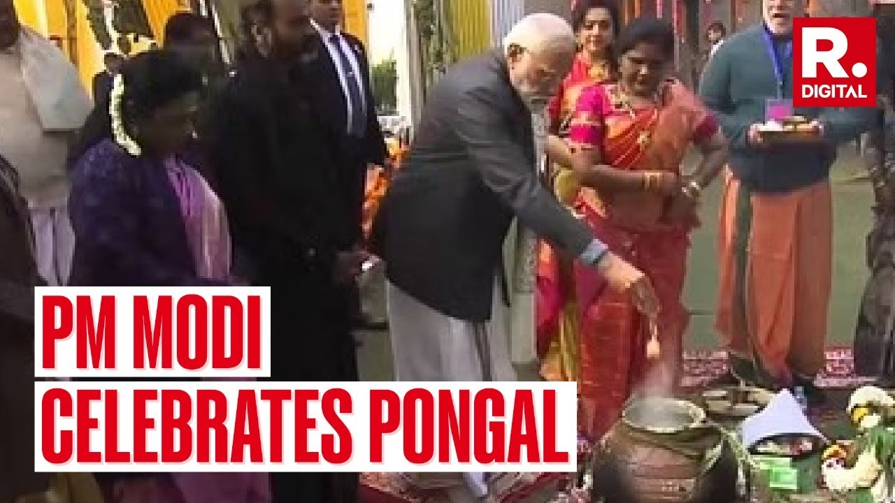 PM Modi Celebrates Pongal at L. Murugan's Residence - YouTube