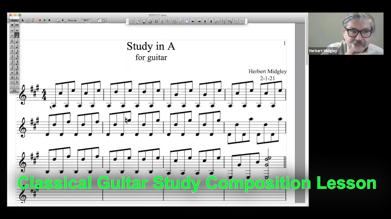 Classical Guitar Study Composition Lesson 2 - YouTube