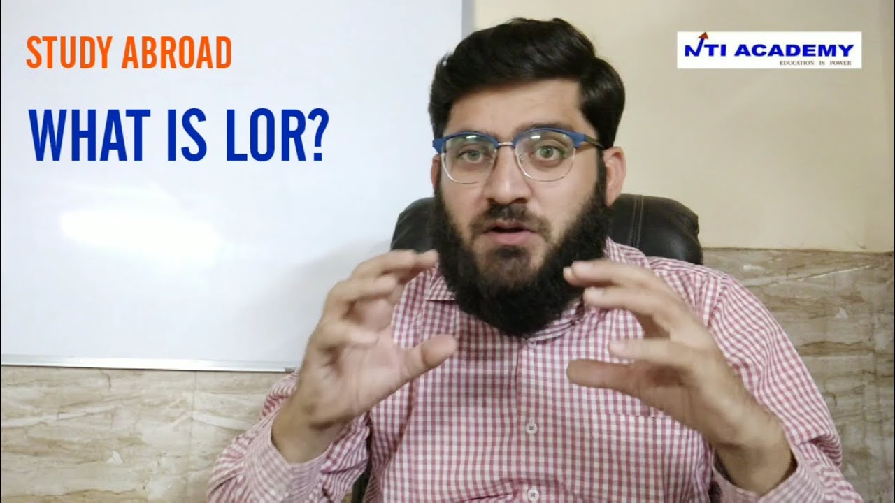 HOW TO WRITE Letter of Recommendation - WHAT IS LOR? - YouTube
