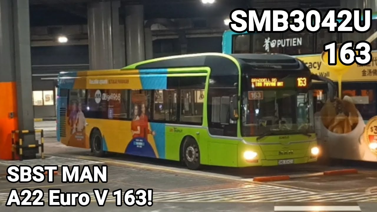 [SMB3042U | NL323F A22] SBS Transit Trunk 163 Arrival & Departure - YouTube