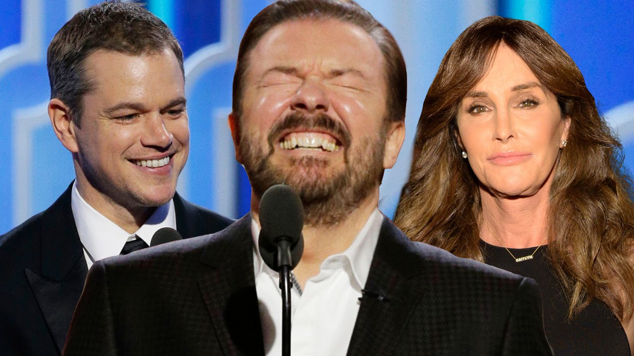 5 CRAZIEST Ricky Gervais Jokes From 2016 Golden Globes - YouTube