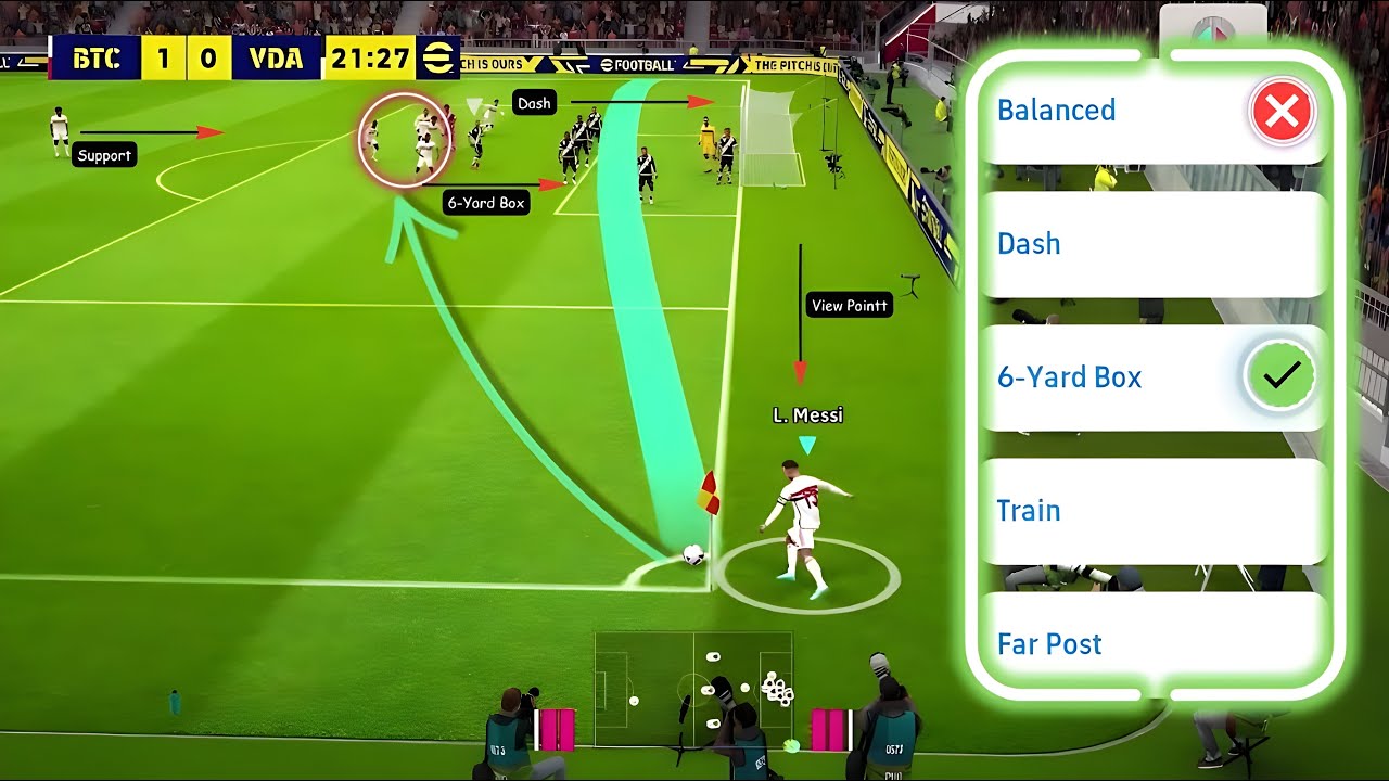 New Corner Kick Tactics In eFootball | New Feature - YouTube