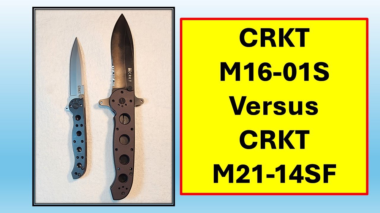 GREAT KIT CARSON DESIGNS! THE CRKT M16 V THE CRKT M21 MODERN FOLDERS ...