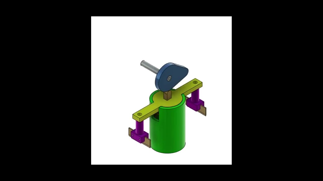 Mechanism Motion 2 : Cam-Driven Arm with Spring Retraction - YouTube