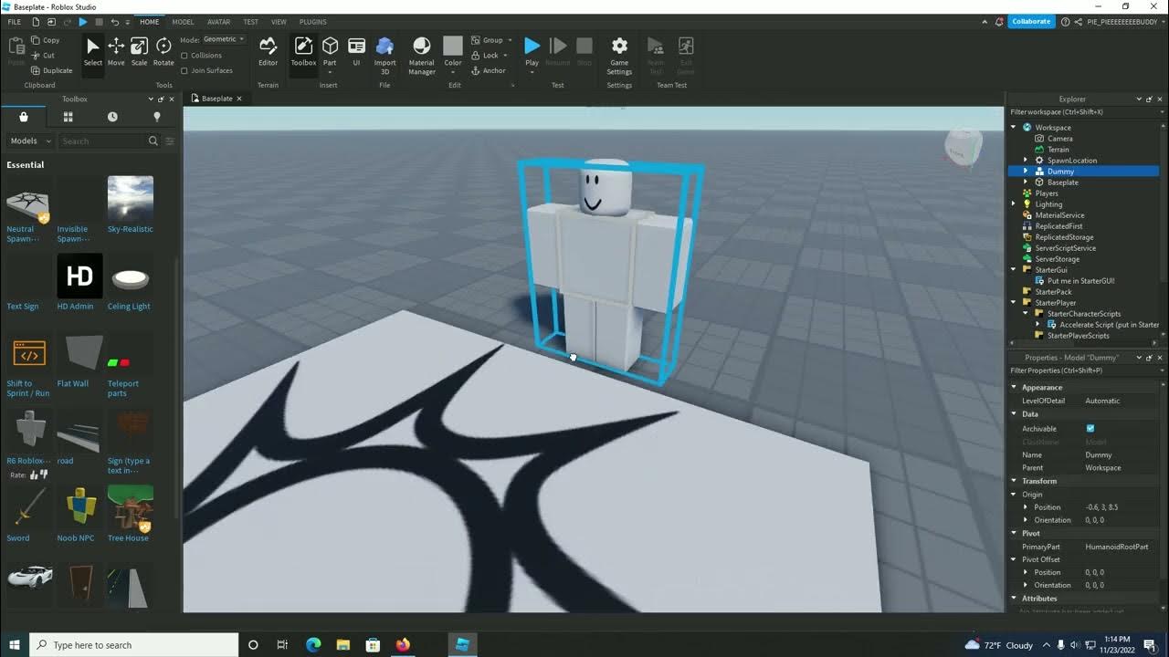 How to create movement like evade in roblox studio II Roblox studio 2022 - YouTube