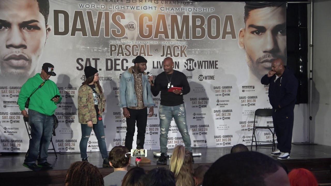 evander holyfield at gervonta davis vs gamboa EsNews Boxing - YouTube