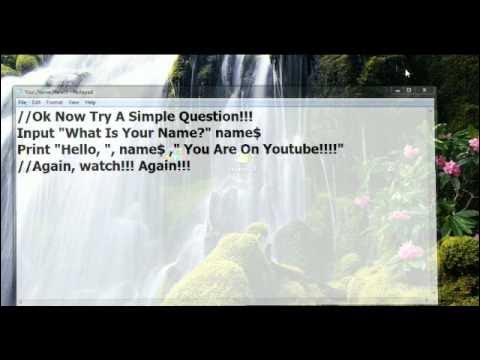 How To Make A Basic Yabasic Program [Part 2] - YouTube