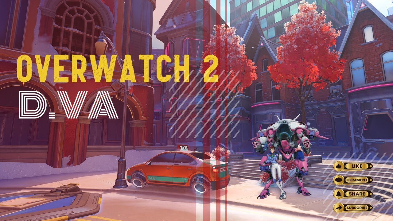 Overwatch 2 D.VA Game play New Queen Street map - YouTube