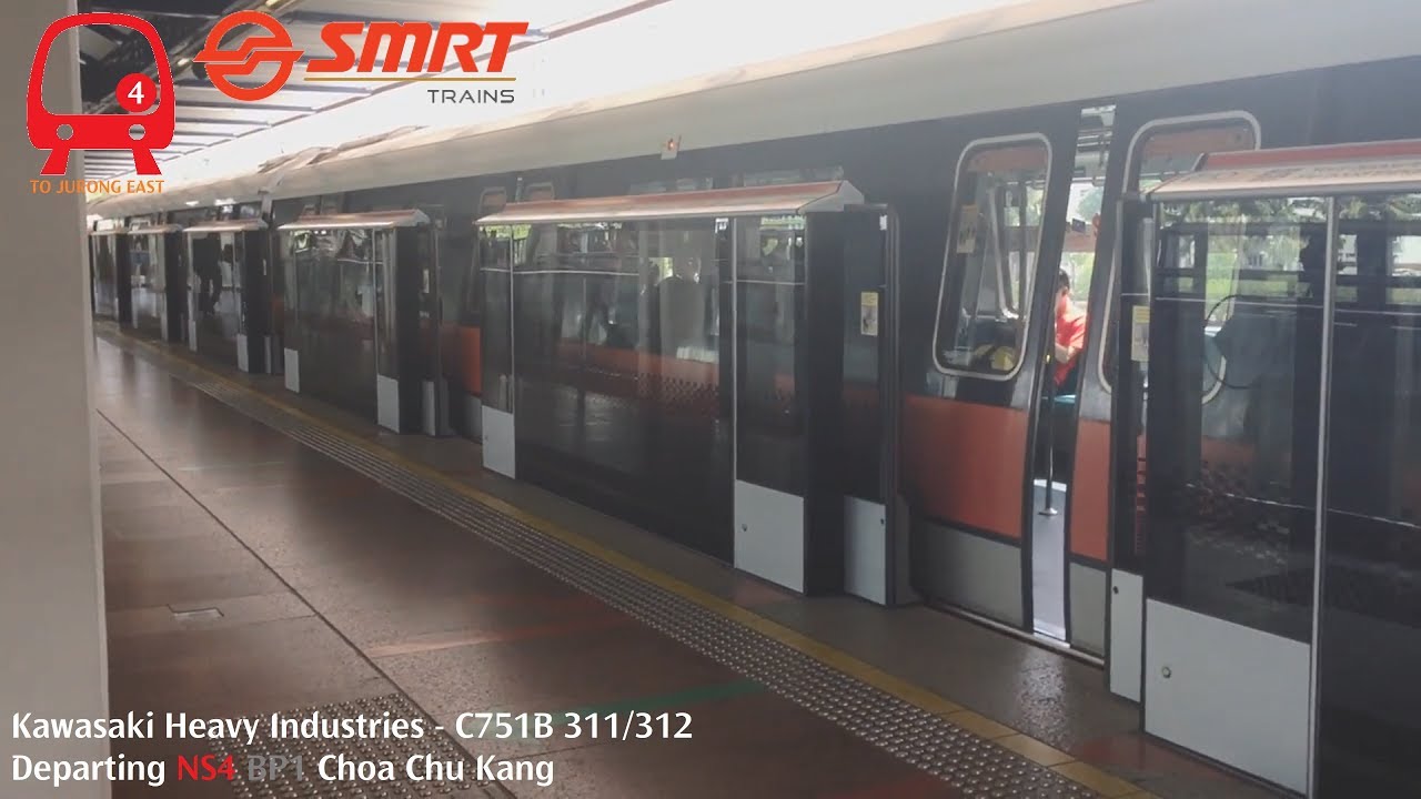 [C151 Door Frame] SMRT Trains, NSL Train Departing CCK - Kawasaki C751B ...