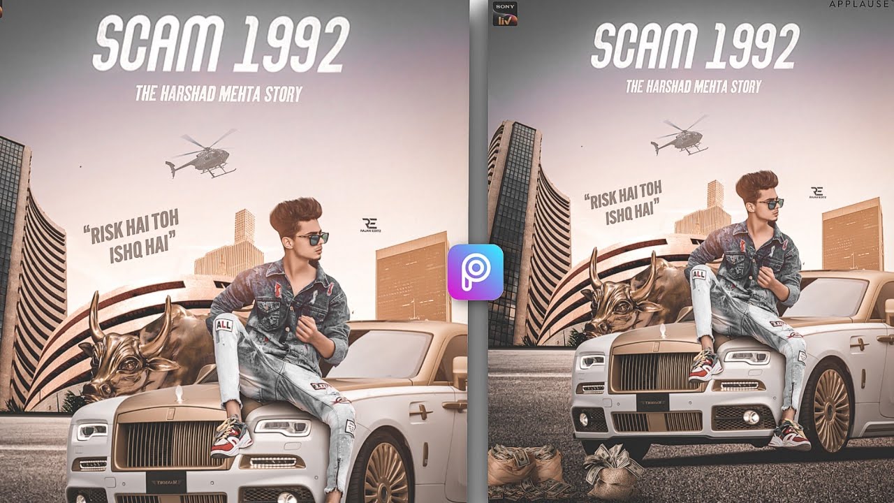 Scam 1992 Poster Photo Editing PicsArt Tutorial || Picsart 1992 Scam ...