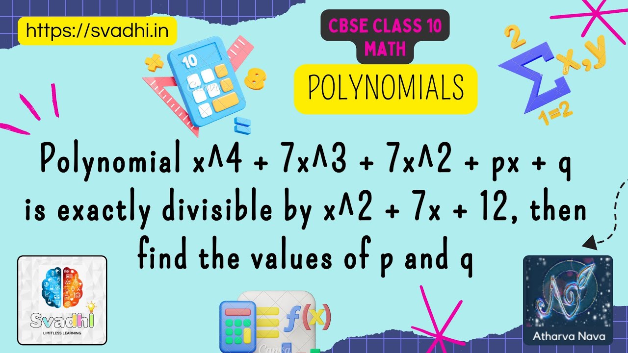 Polynomial X 4 7x 3 7x 2 Px Q Is Exactly Divisible CBSE polynomial-x-4-7x-3-7x-2-px-q-is-exactly-divisible-cbse